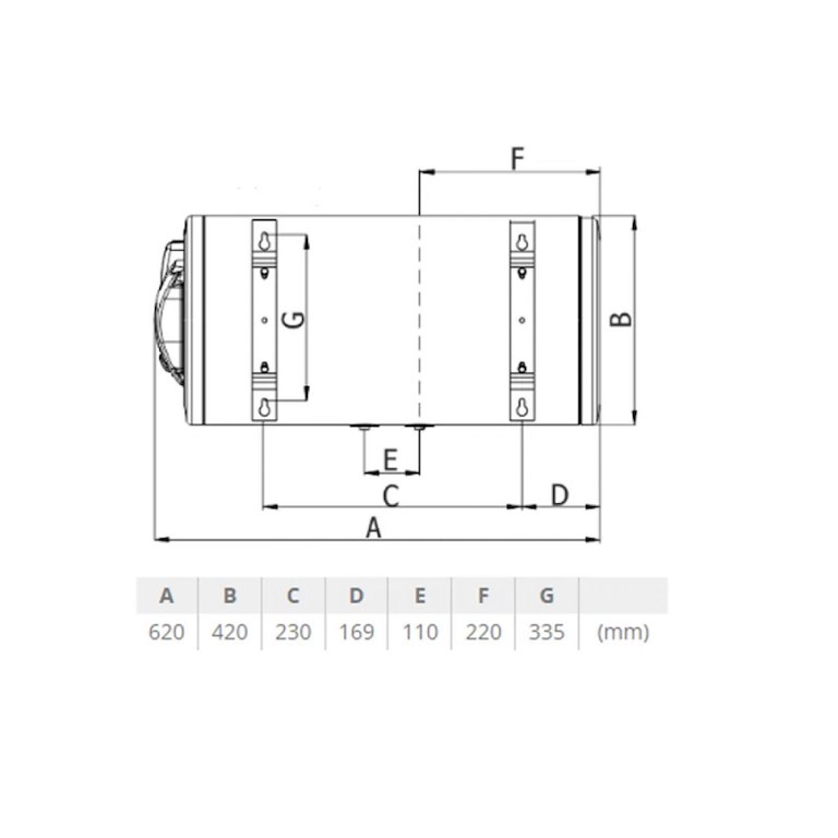 TERMORAD KLASIK 50L HORIZONTALNI