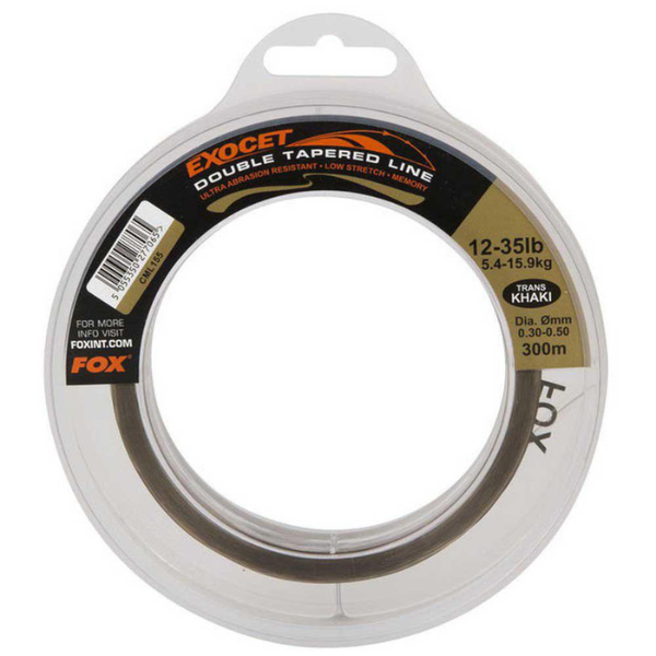 Fox Exocet Double Tapered Trans Khaki – 0.30mm – 0.50mm x 300m