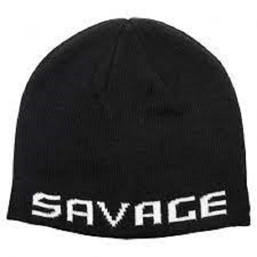 Savage Gear Logo Beanie Black White kapa