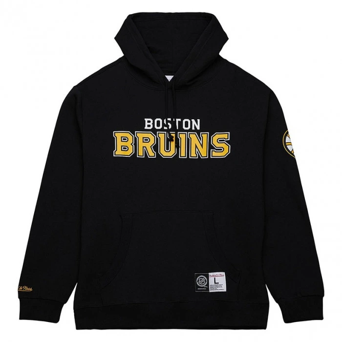 Boston Bruins Mitchell and Ness Game Current Logo duks sa kapuljačom