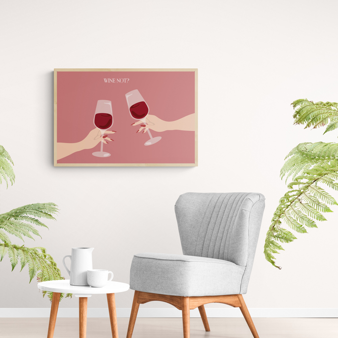 Otkaceni - Wine not pink 2 print