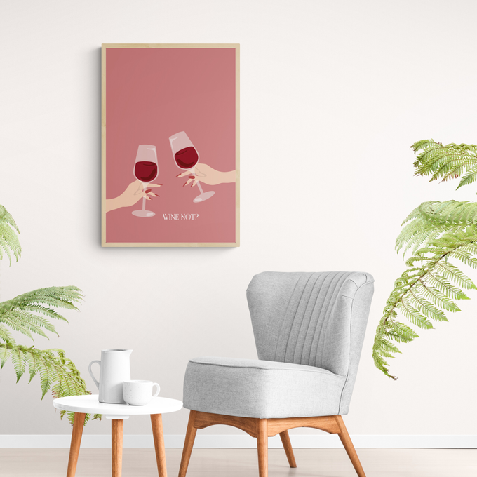 Otkaceni - Wine not pink 1 print