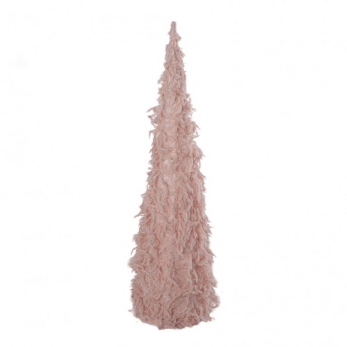 Plush cone jelka plišana roze LED 80cm