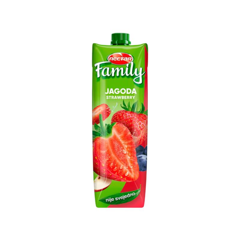 Sok Nectar Family Jagoda 1L Brik