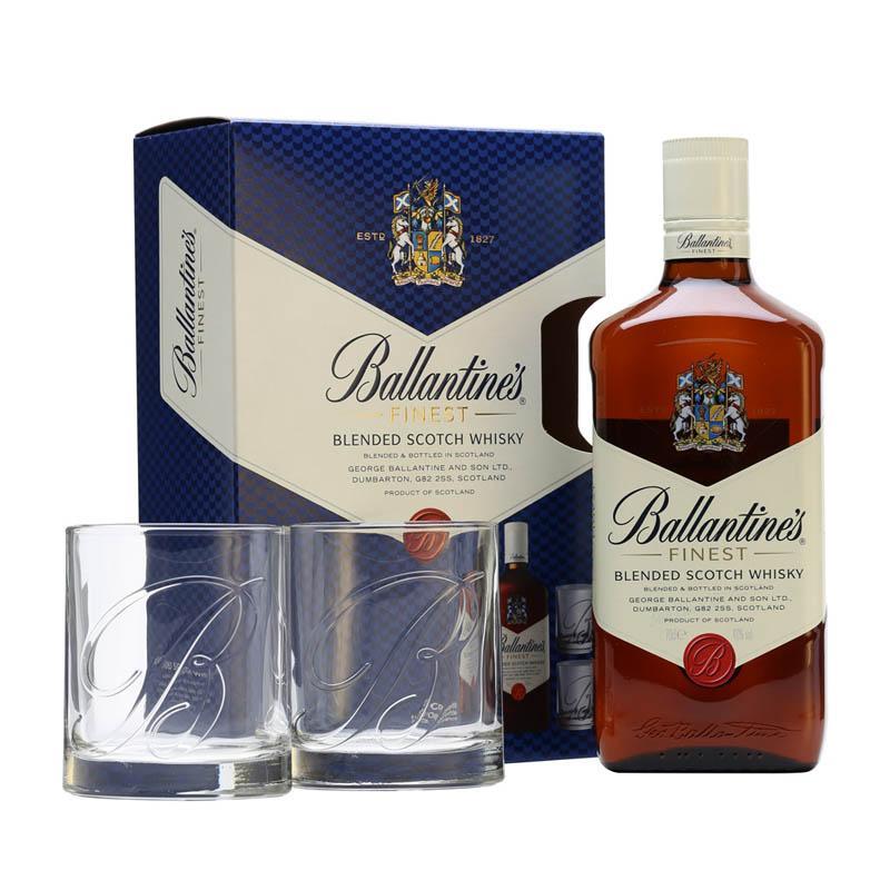 Viski Ballantines Finest 0,7L + Dve Čaše