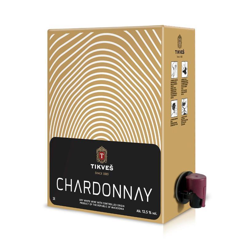 Vino Chardonnay 3L BAG IN BOX Tikveš