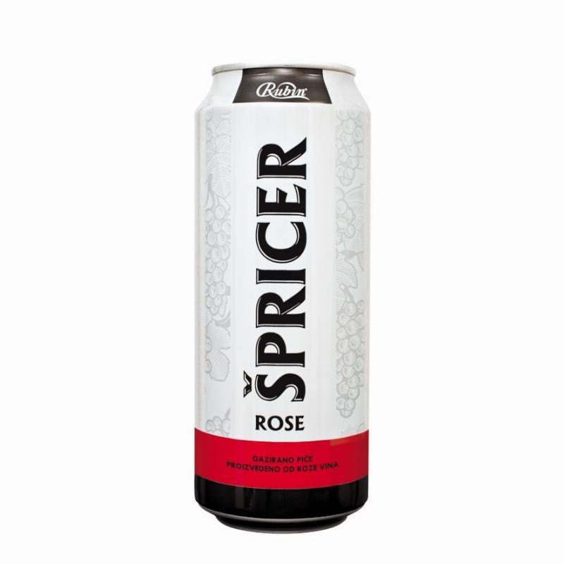 Špricer Rose Limenka 0.5 Rubin