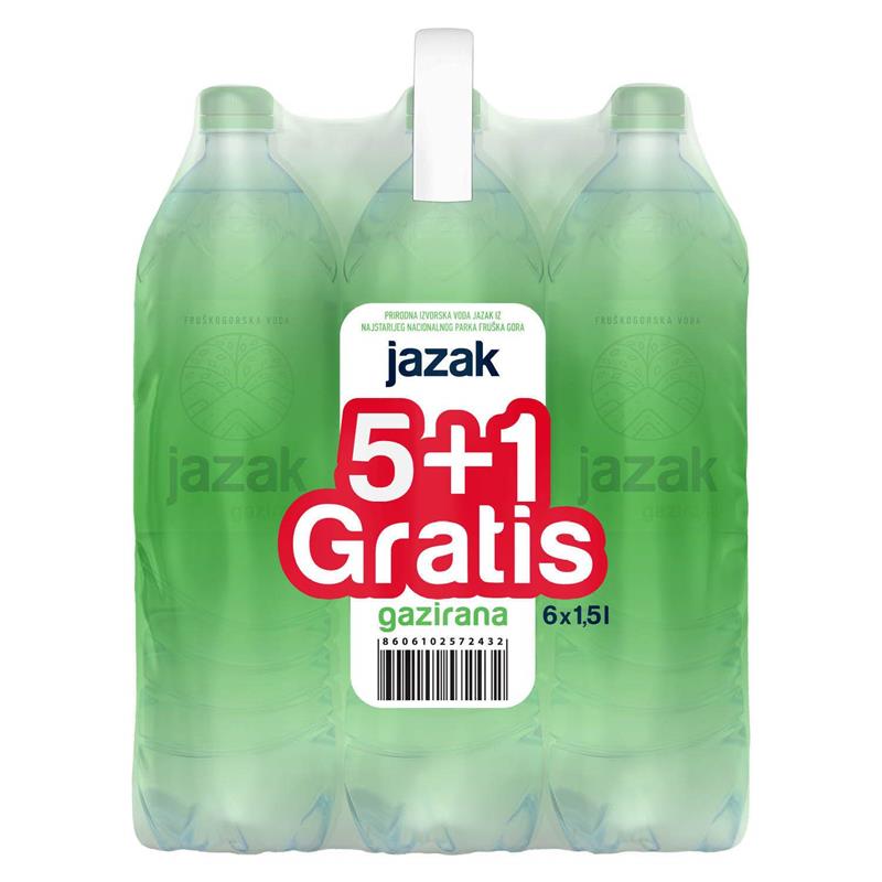 Voda Jazak Gazirana 1.5L (5+1) PET