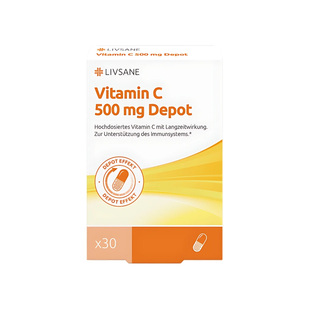 LIVSANE Vitamin C 500 mg Depot 30 Kapsula
