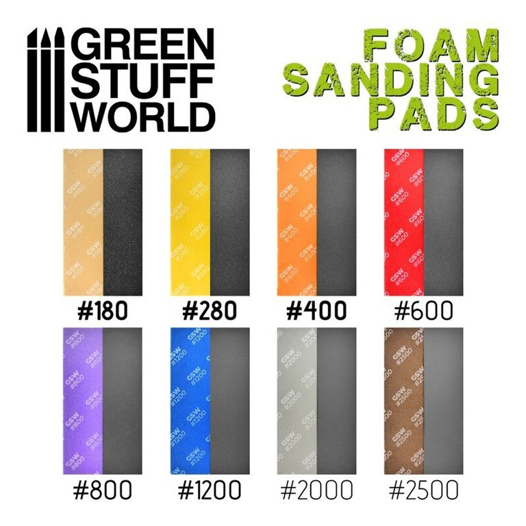 FOAM Sanding Pads - FINE GRIT ASSORTMENT (packx20)