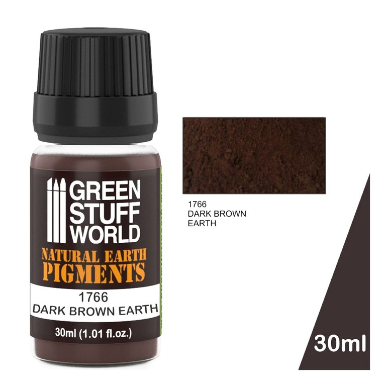 Paint Pot - DARK BROWN EARTH pigments 30ml