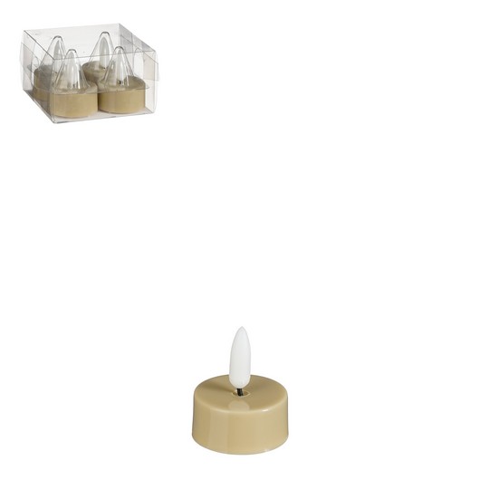 NG dekoracija - LED CANDLE SET 4pcs 1134731 - Taupe - EDL