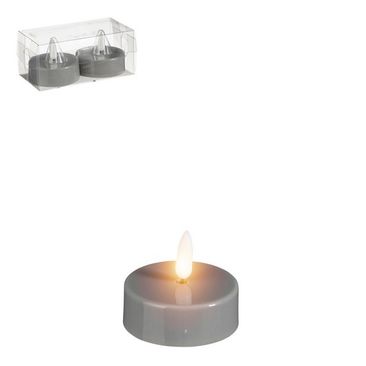 NG dekoracija - LED CANDLE SET 2pcs 1145634 - Grey - EDL