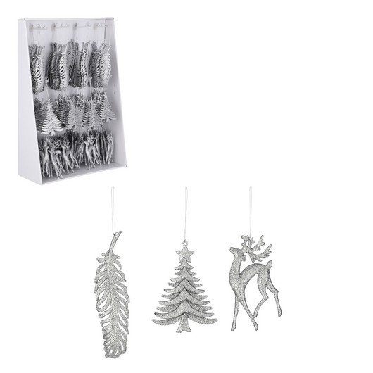 NG dekoracija - HANGING WINTER 14cm 1082548 - Silver - EDL