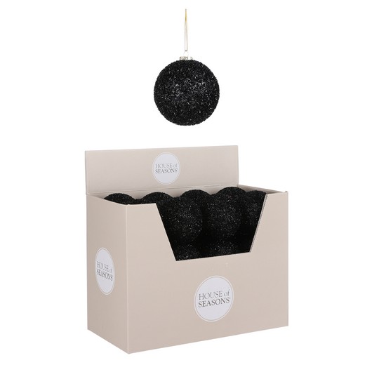 NG dekoracija - HANGING BALL 8cm 1101093 - Black - EDL