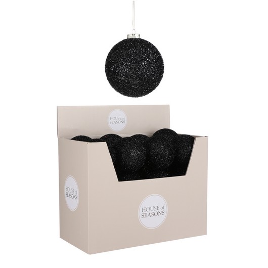 NG dekoracija - HANGING BALL 10cm 1101104 - Black - EDL