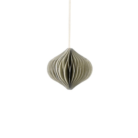 NG dekoracija - HANGING PAPER ONION 8cm 1137192 - Light Grey - EDL