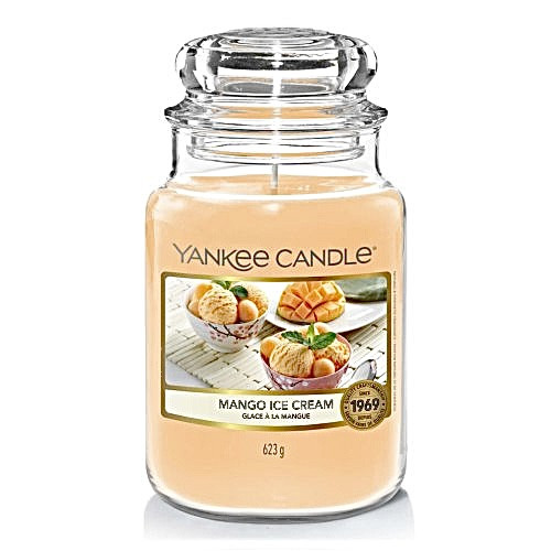 Mango Ice Cream - Yankee Candle mirisna sveća L (mango, ananas, malina, vanila...)