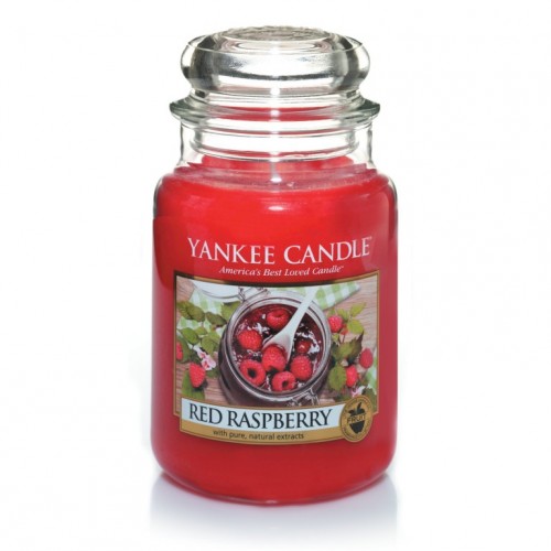 Red Raspberry - Yankee Candle mirisna sveća L (malina, jagoda, kristalni šećer)