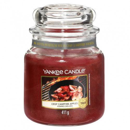 Crisp Campfire Apples - Yankee Candle mirisna sveća M (jabuka, cimet, karanfilić, mandarin)