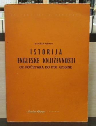 ISTORIJA ENGLESKE KNJIŽEVNOSTI OD POČETKA DO 1700. GODINE