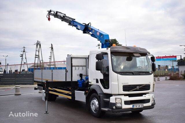 Volvo FE 280 4x2 HMF 1560 K3 kran Rotator CRAN kamion s ravnom platformom