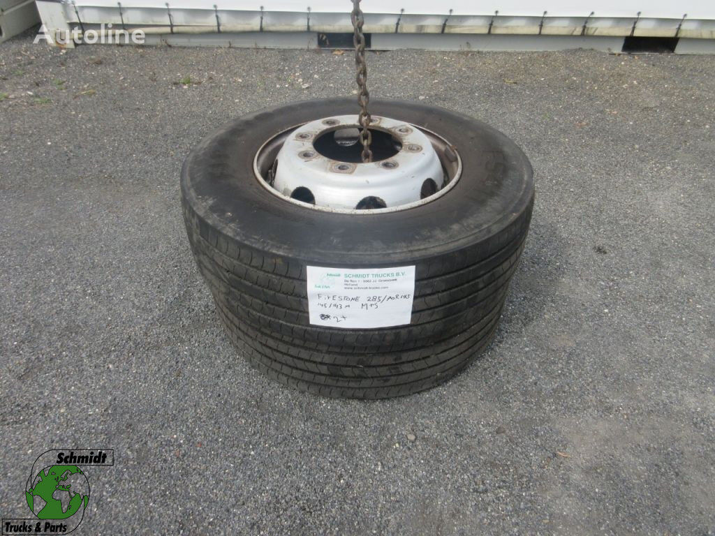 Firestone 285/70R19,5 145/143 M+S BANDEN MET STAAL WIEL VOORAS guma za kamione