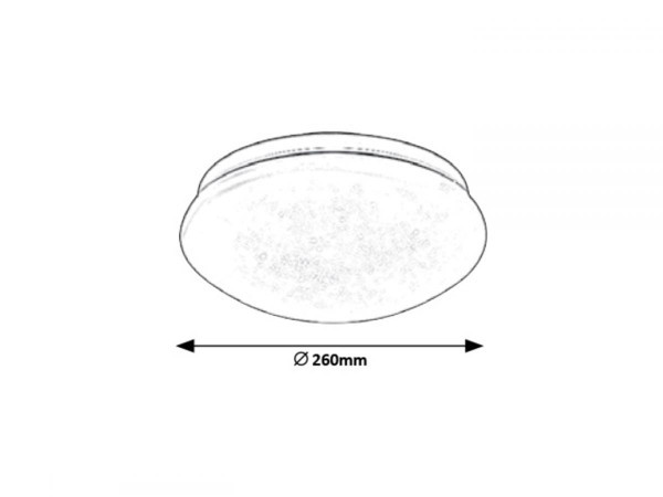 Lucas plafonjera LED 12W, 4000K, 26cm, zvezdasti efekat IP20 (3936)