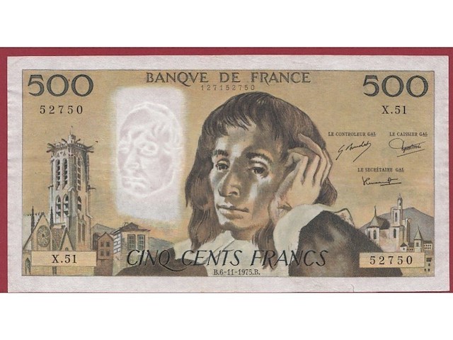 Francuska 500 franaka 1975