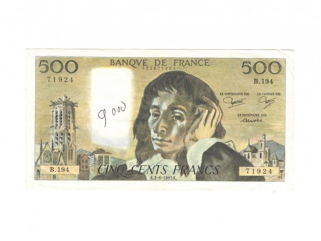 Francuska 500 franaka 1983