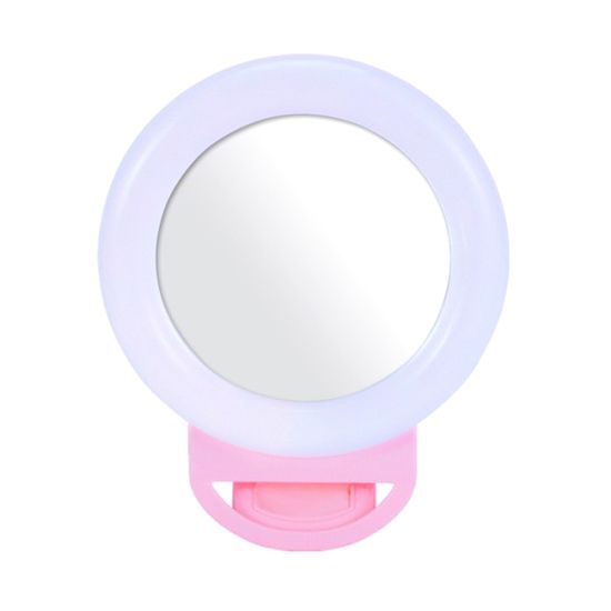 Selfie ring portable A4s RGB sa ogledalom pink