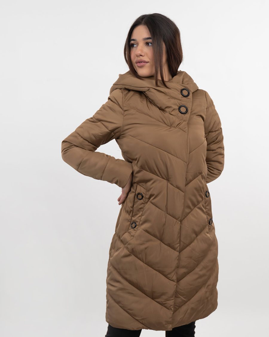 Ženska zimska jakna – Sportska i Casual – FL-1527 – Oker