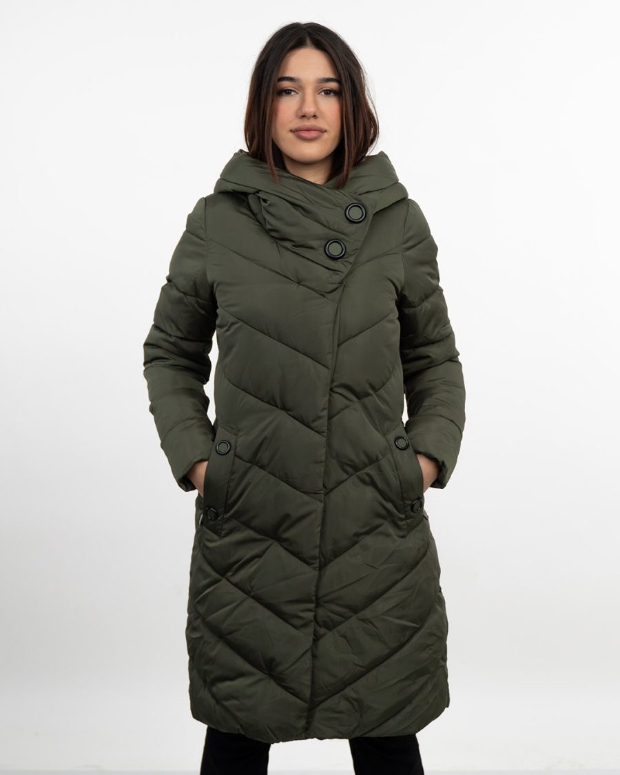 Ženska zimska jakna – Sportska i Casual – FL-1527 – Zelena