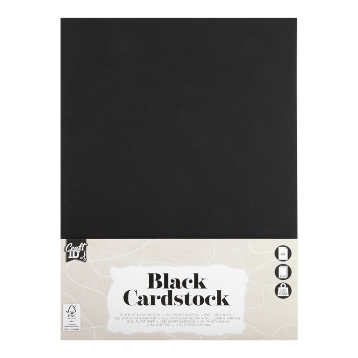 Crni papirni blok A4 10 listova