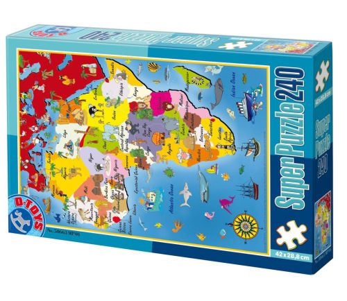 SUPER PUZZLE 240PCS MAPS 04