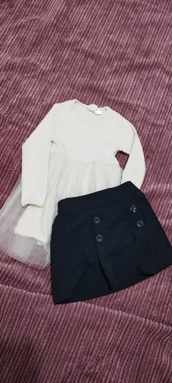 Haljinica zara 104 i suknjica beba kids 110/116