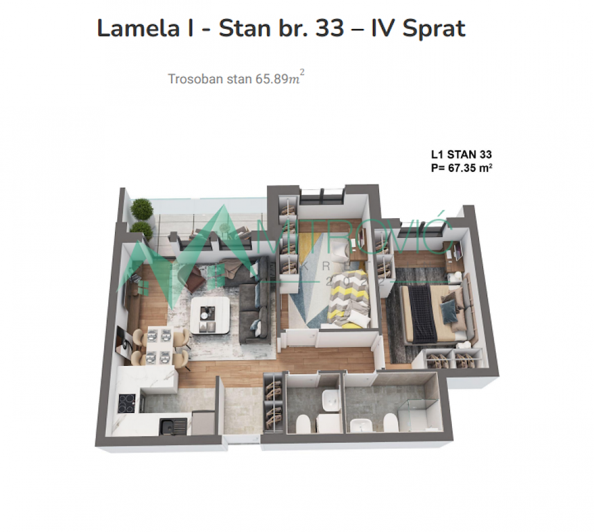 Novi Sad, Bulevar Evrope - Odličan stan na atraktivnoj lokaciji - kvalitetna granja