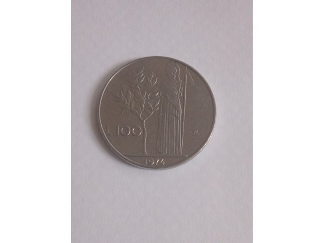 100 Lira 1974.g - Italija -