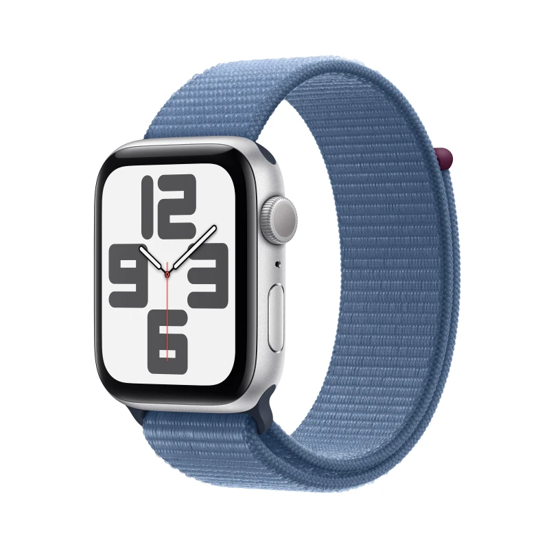 Apple Watch SE GPS (MREF3SE/A) 44mm Silver with Winter Blue Sport Loop pametni sat