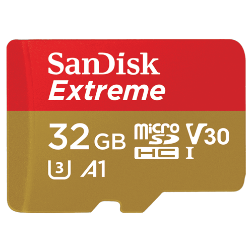SANDISK Extreme microSDHC 32GB class 10 U3 + adapter - SDSQXAF-032G-GN6AA