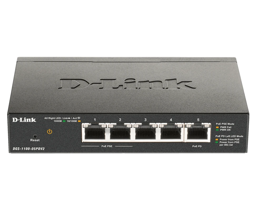 D-Link DGS-1100-05PDV2 switch 5-portni