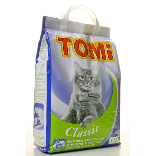 TOMI Classic, grudvajući mineralni posip za mačke, bez mirisa, 5L