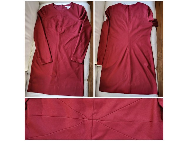 Diane Von Furstenberg burgundy haljina, vuna etiketa