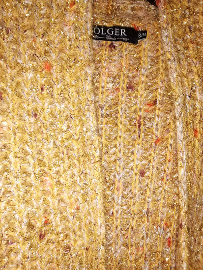 Made in Italy zlatan džemper kardigan S M L