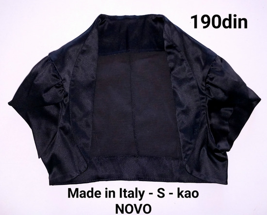 Crni elegantni bolero Made in Italy S/36 kao NOVO