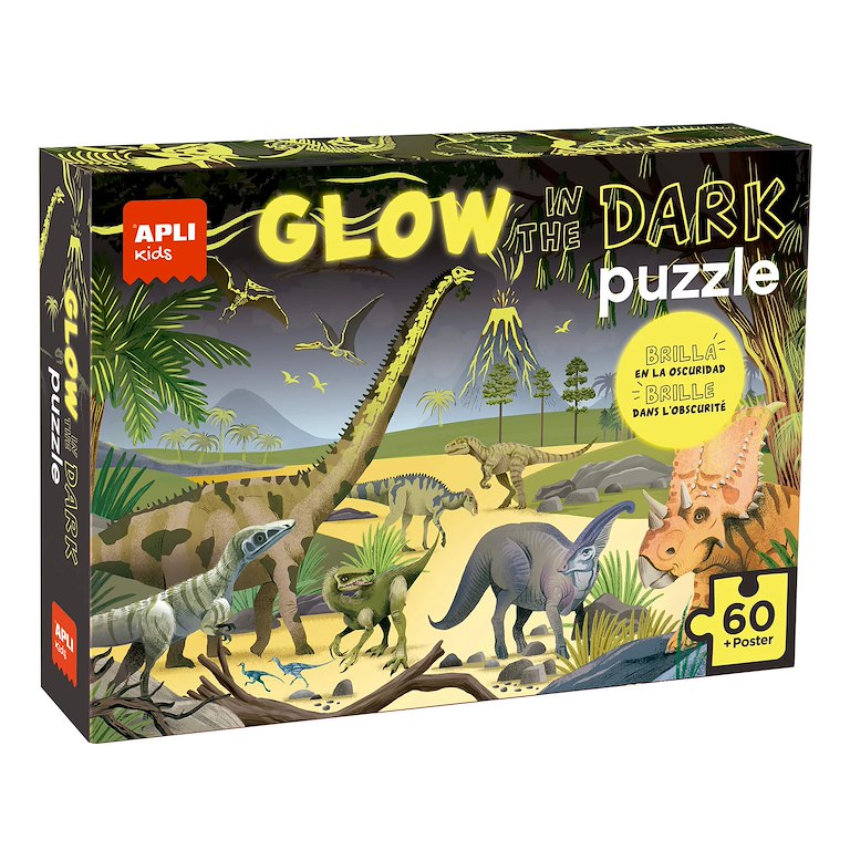 Puzzle koje svetle u mraku - dinosaurus