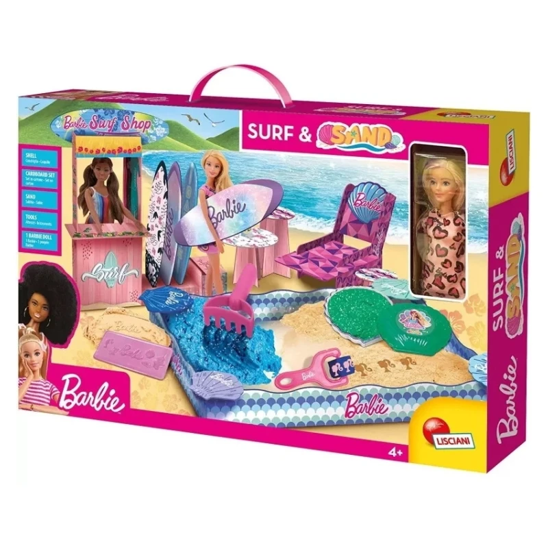 Lisciani igračka Barbie set Surf and Sand sa lutkom i magicnim peskom