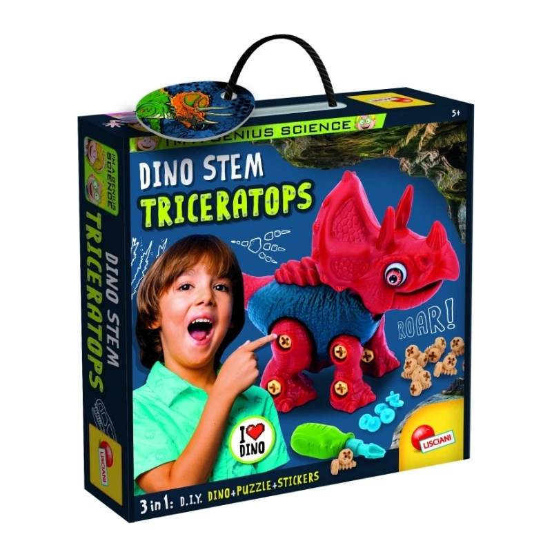 Mali Genije igračka za decu Stem Kit Triceratops
