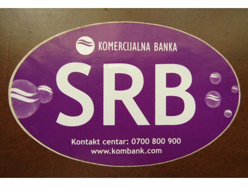 Nalepnica Za Auto Komercijalna Banka SRB Srbija