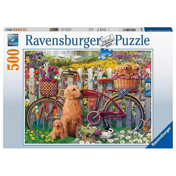 Ravensburger puzzle - Slatki psi u dvorištu - 500 delova